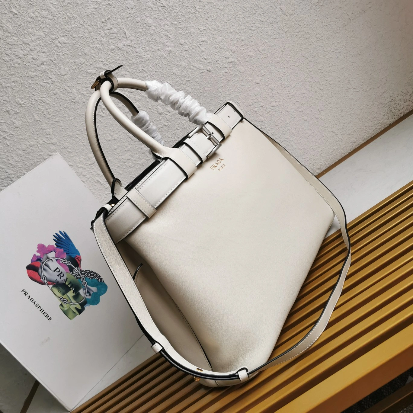 Brand-authenticated Prada Shopping Bags