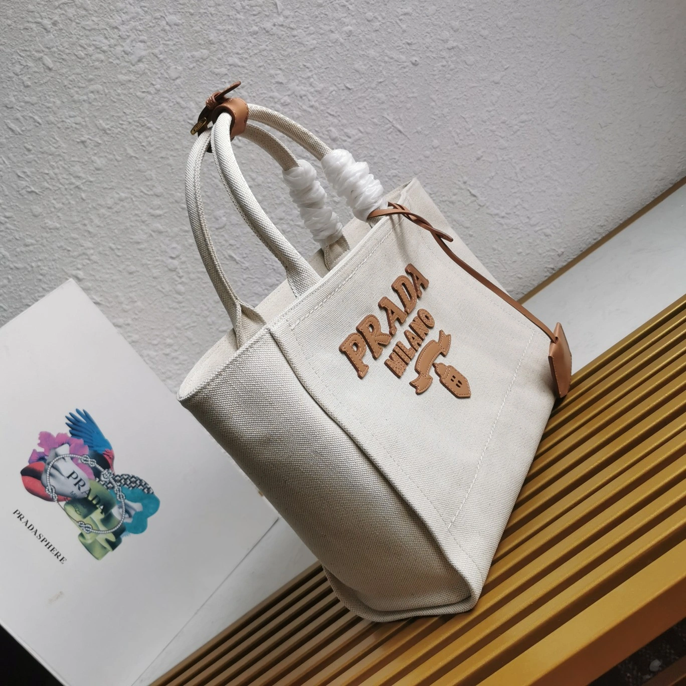 Brand-authenticated Prada Shopping Bags