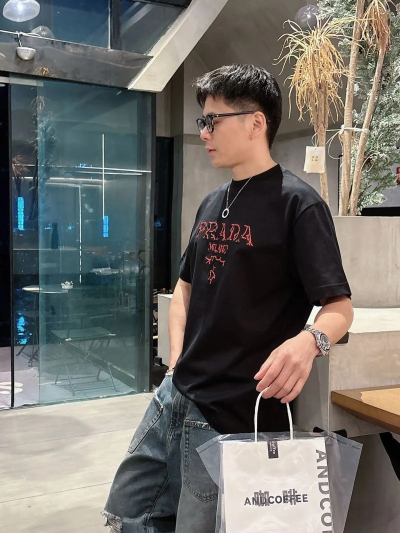 Brand-authenticated Prada T-Shirts