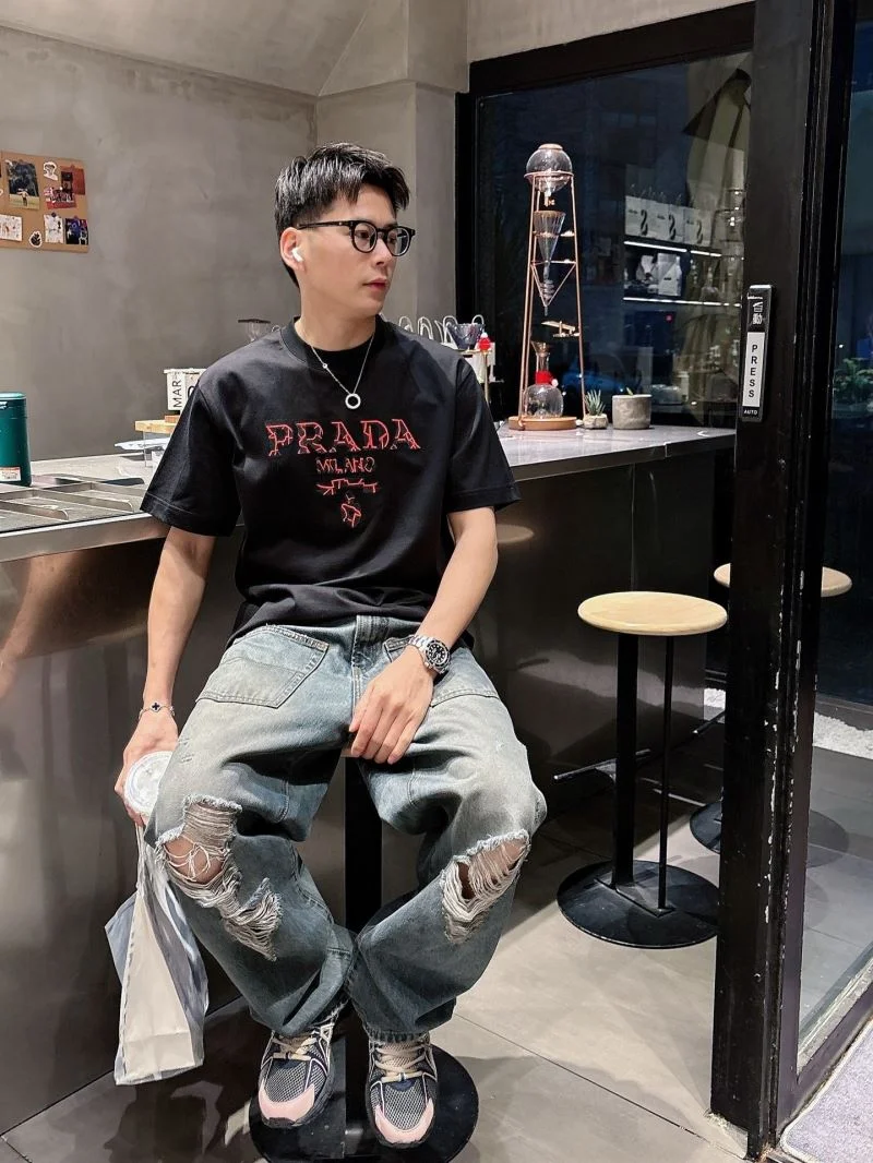 Brand-authenticated Prada T-Shirts
