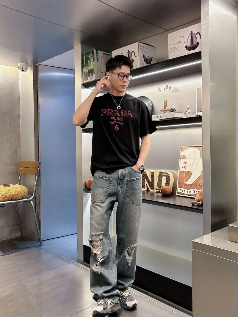Brand-authenticated Prada T-Shirts