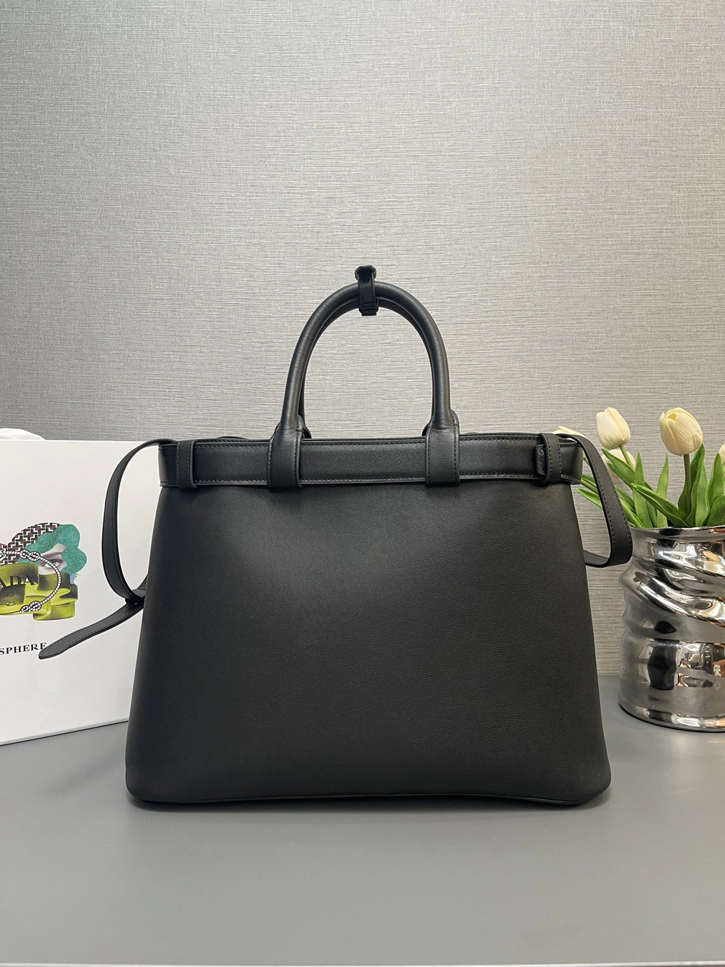 Brand-authenticated Prada Top Handle Bags