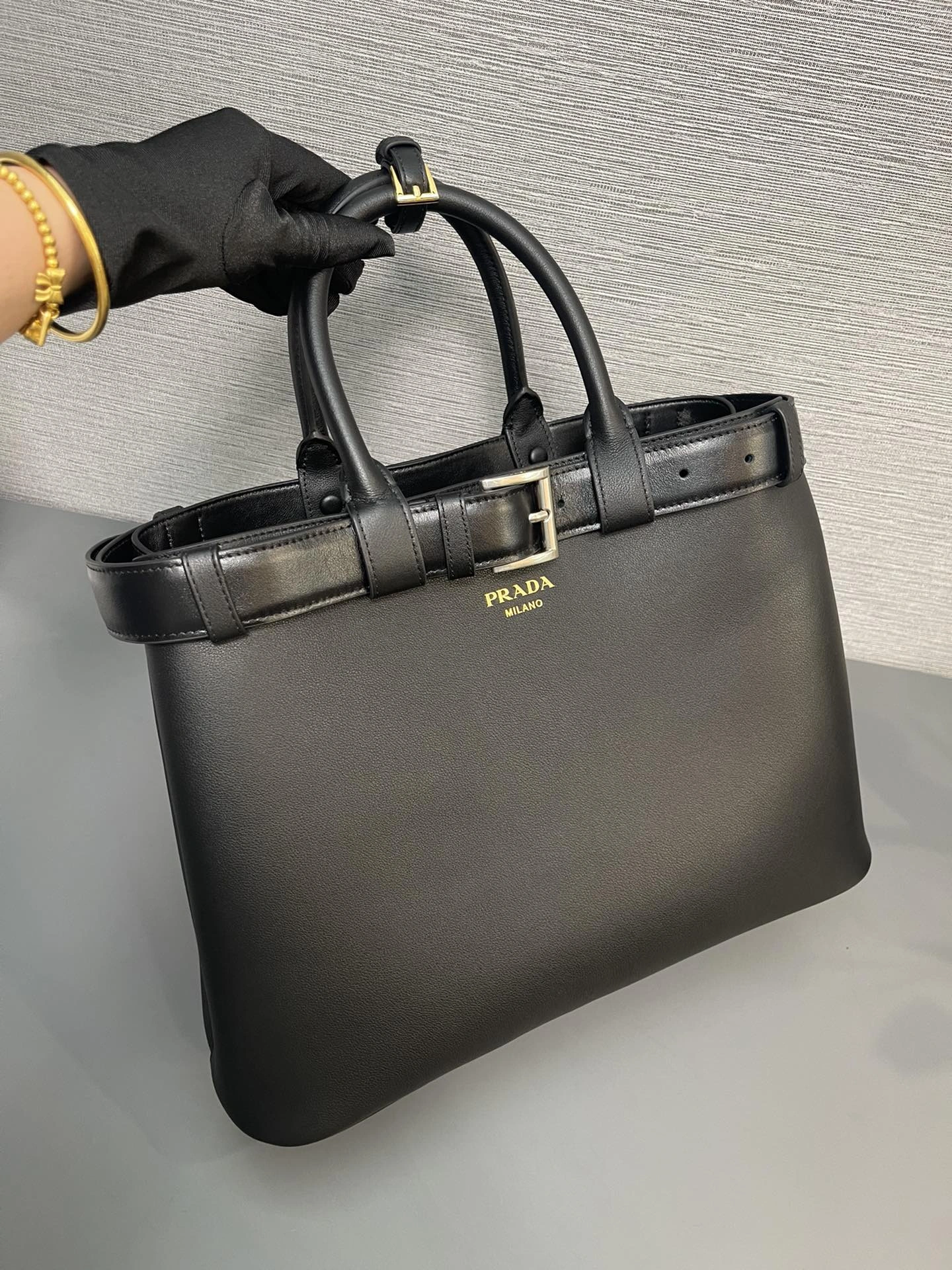 Brand-authenticated Prada Top Handle Bags