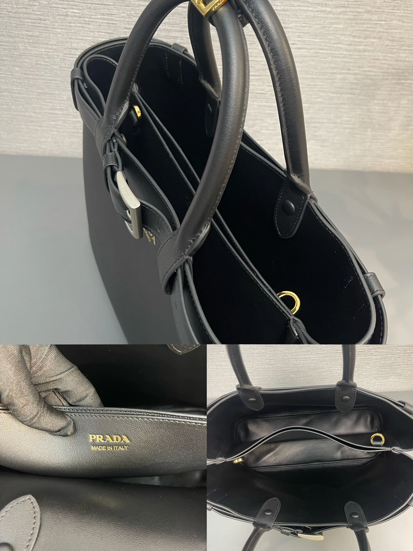 Brand-authenticated Prada Top Handle Bags