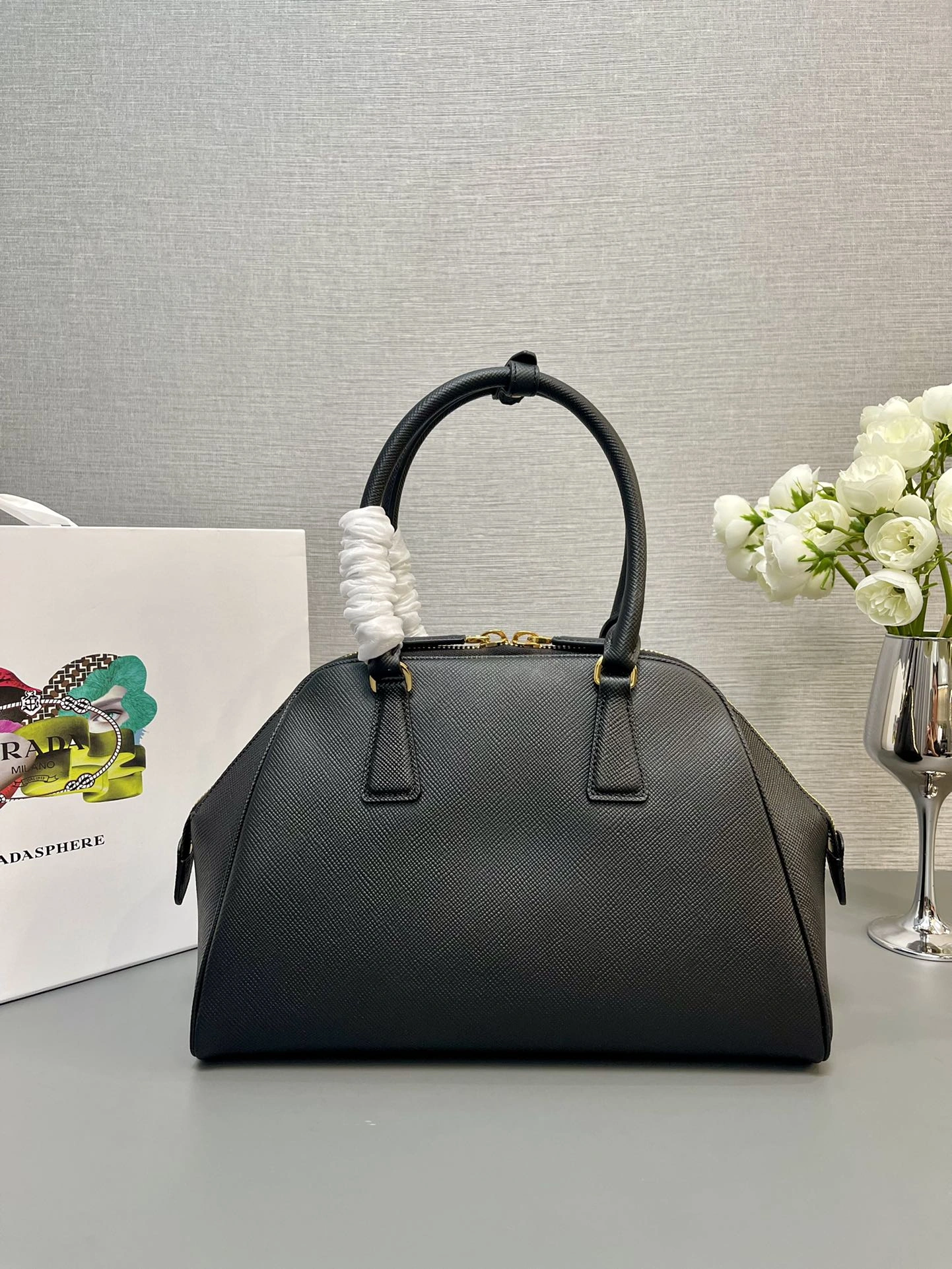 Indistinguishable Prada Top Handle Bags