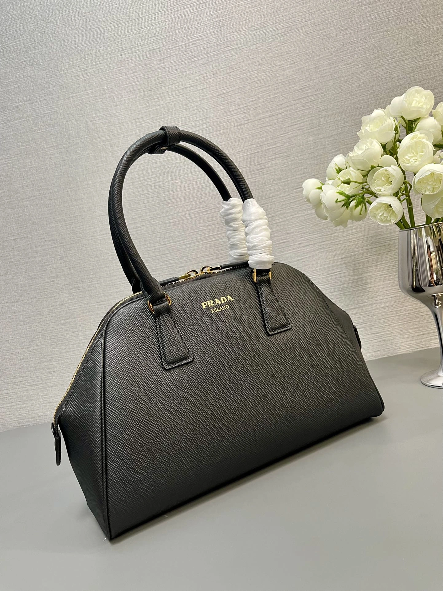 Indistinguishable Prada Top Handle Bags
