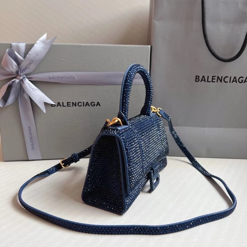 Authentic Royal Blue Rhinestone Hourglass Bag with Unique B-Clasp