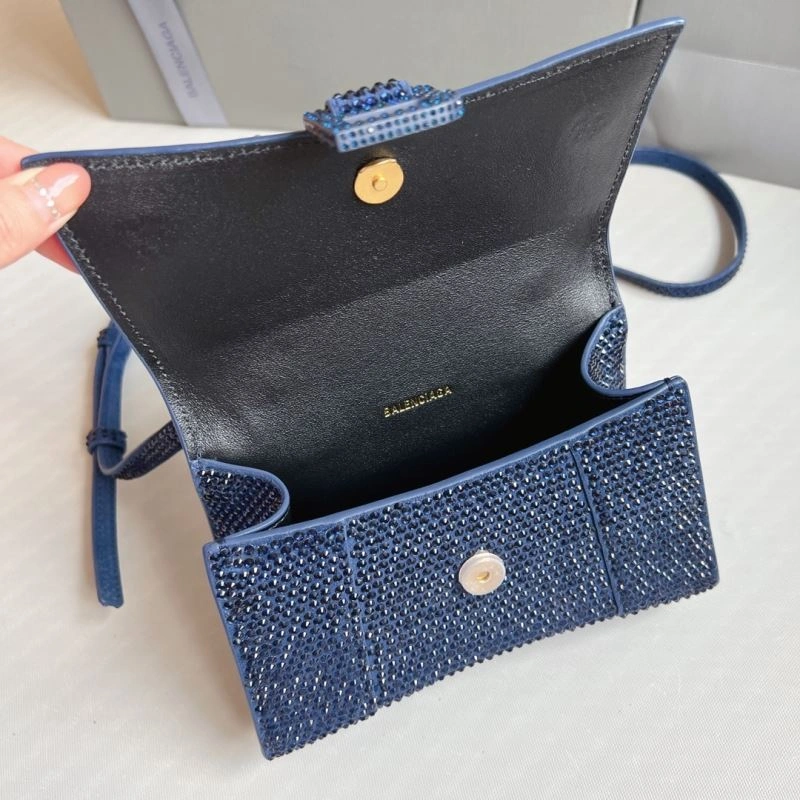 Authentic Royal Blue Rhinestone Hourglass Bag with Unique B-Clasp