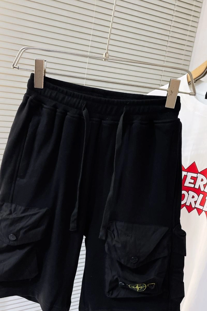 Brand-authenticated Stone Island Short Pants