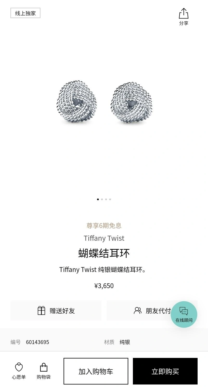 Affordable Tiffany Earrings