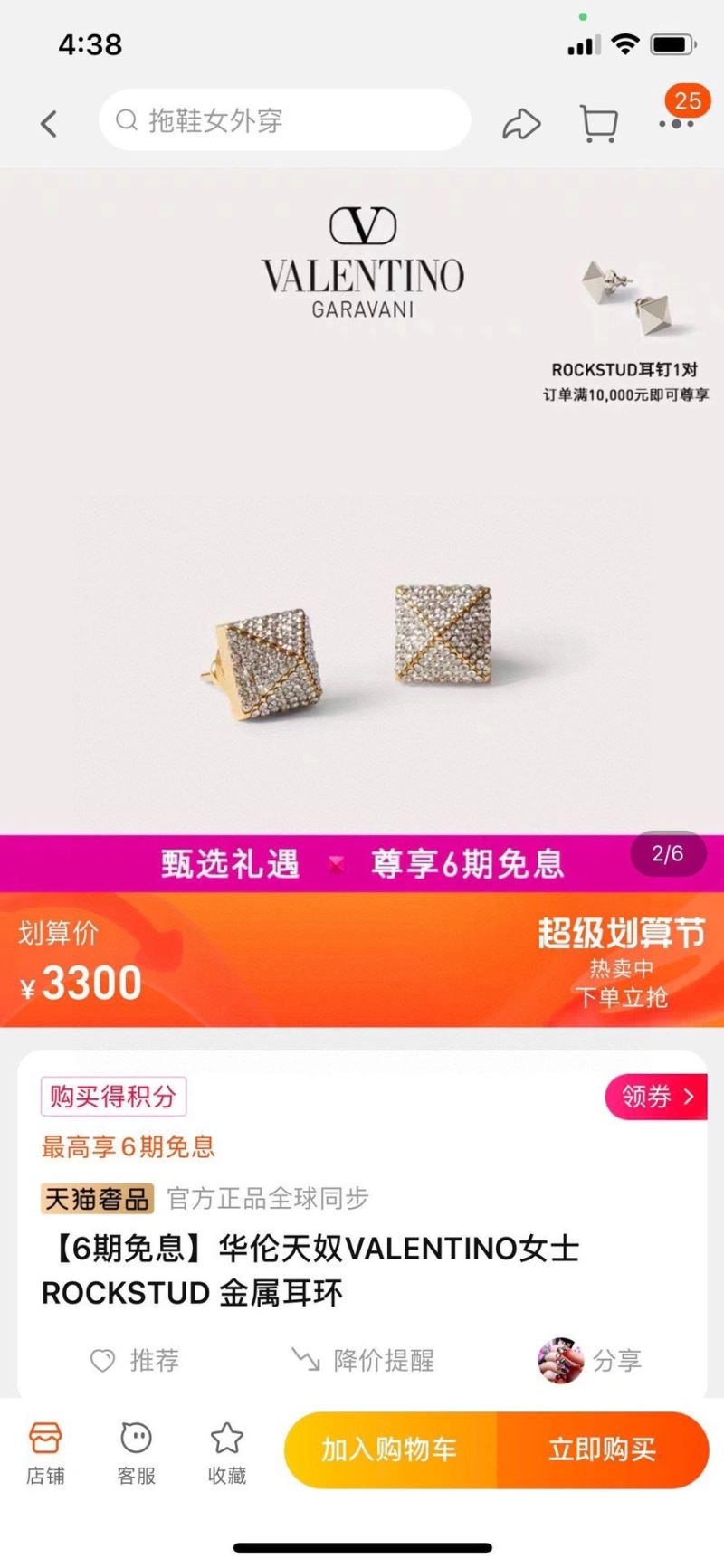 Low-cost Valentino Earrings