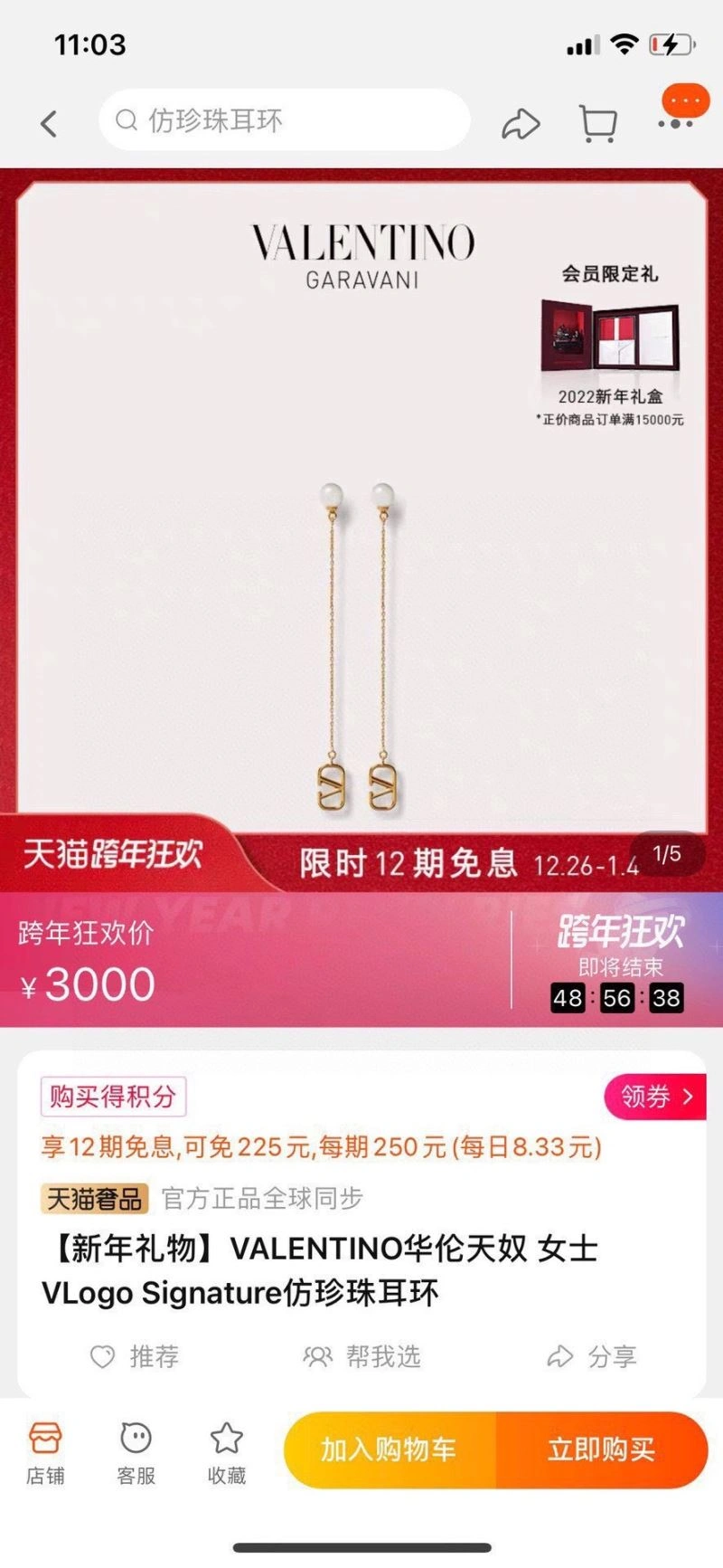 Brand-authenticated Valentino Earrings