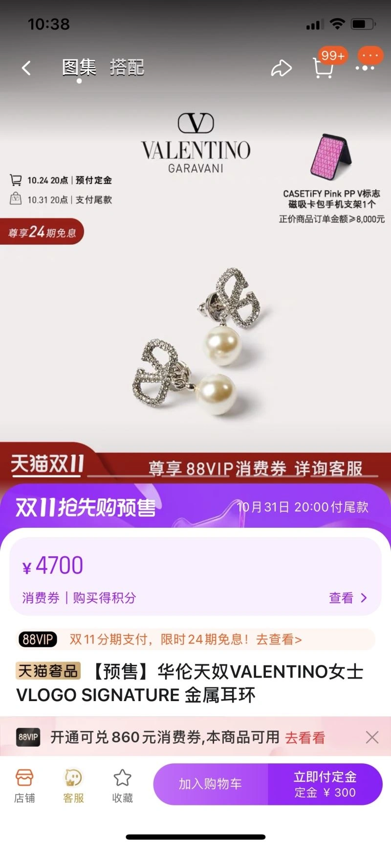 High fidelity Valentino Earrings