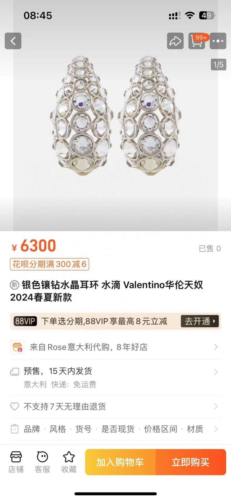 Valentino Earrings