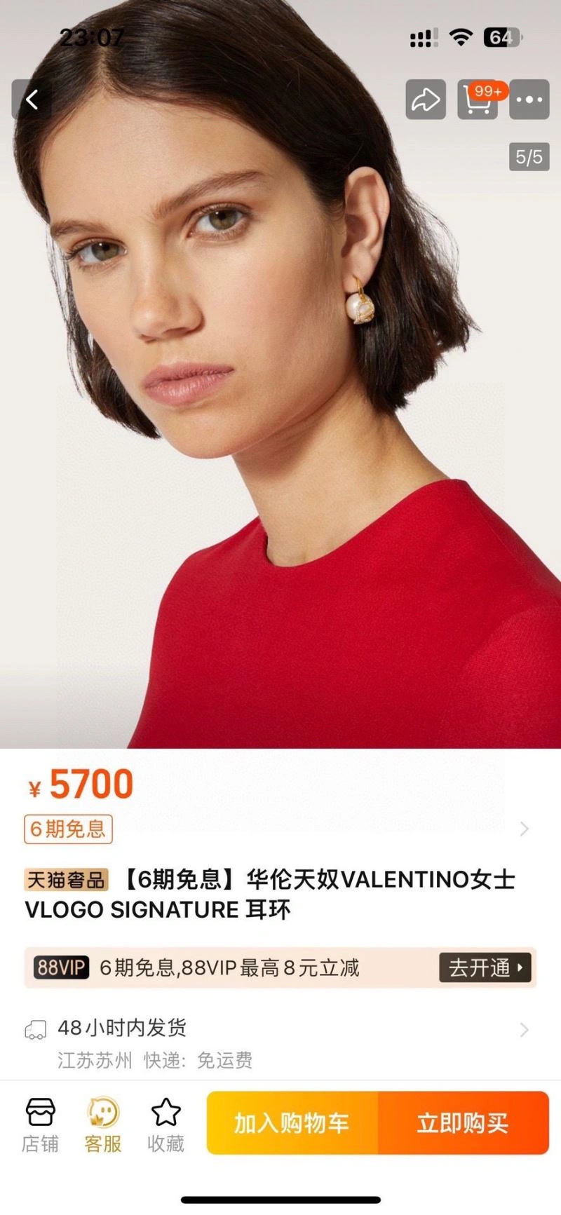 Accurate model Valentino Earrings