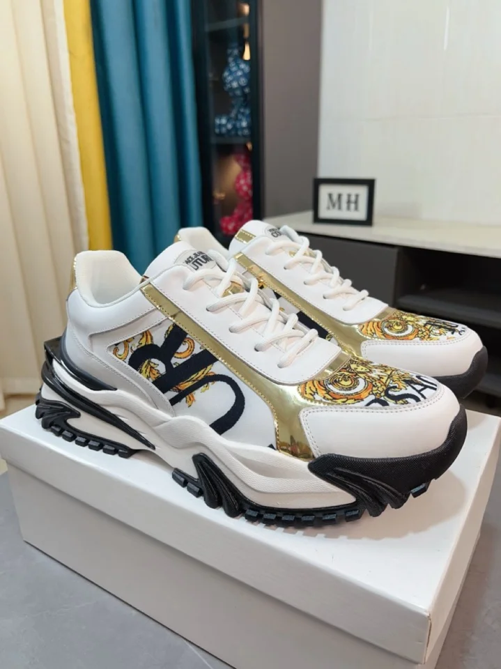 Brand-authenticated Versace Low Shoes