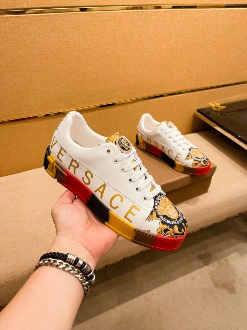 Brand-authenticated Versace Low Shoes