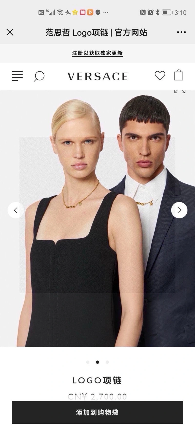 Precise copy Versace Necklaces