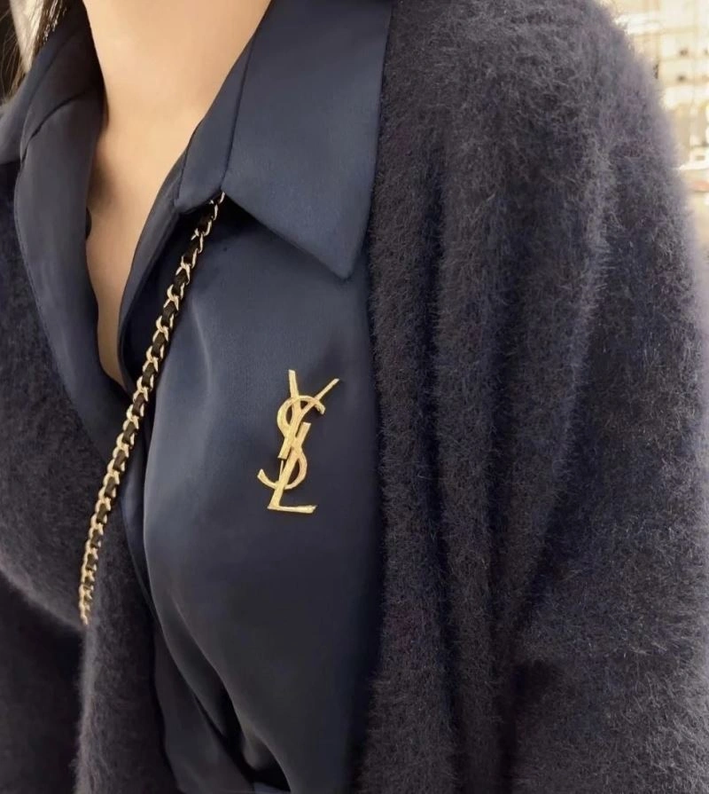 Brand-authenticated Ysl Brooches