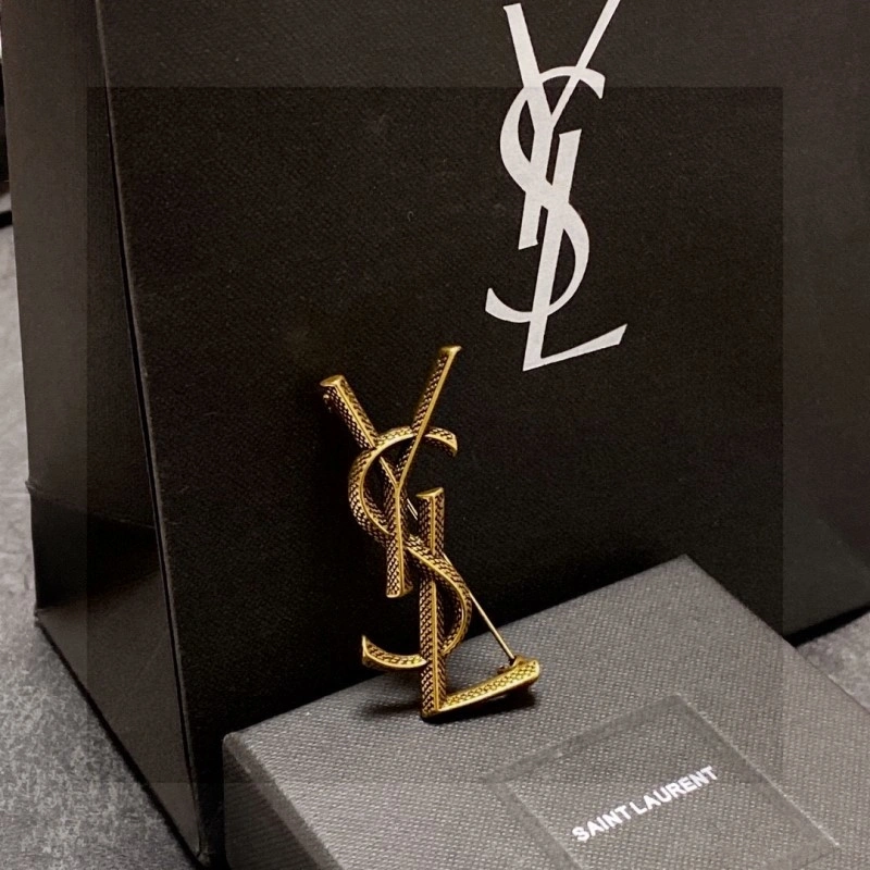 Brand-authenticated Ysl Brooches