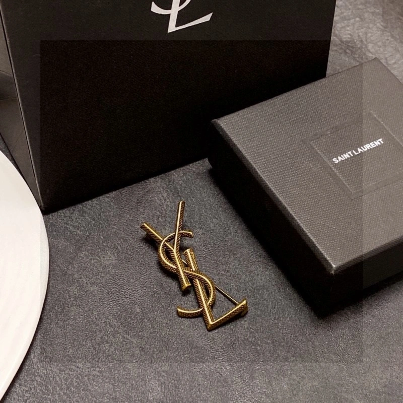 Brand-authenticated Ysl Brooches