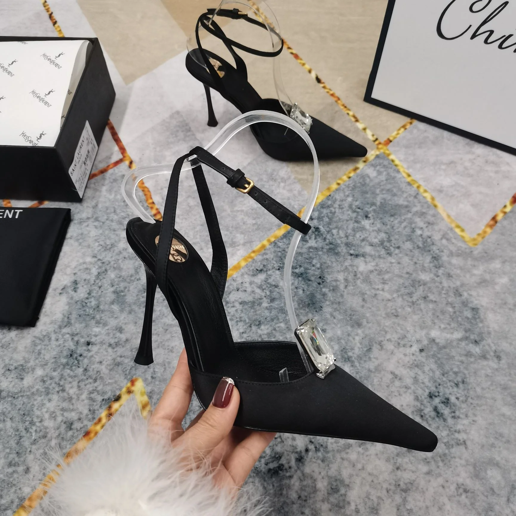 1:1 copy Ysl Sandals