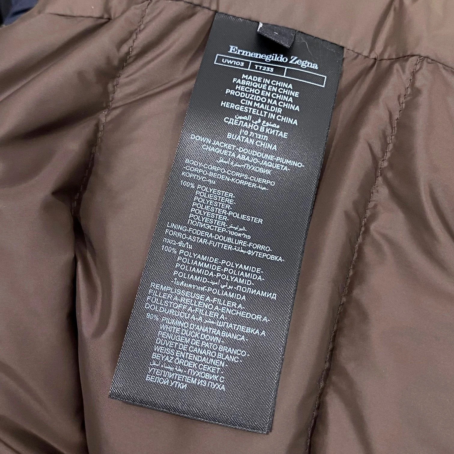 High accuracy Zegna Down Jackets