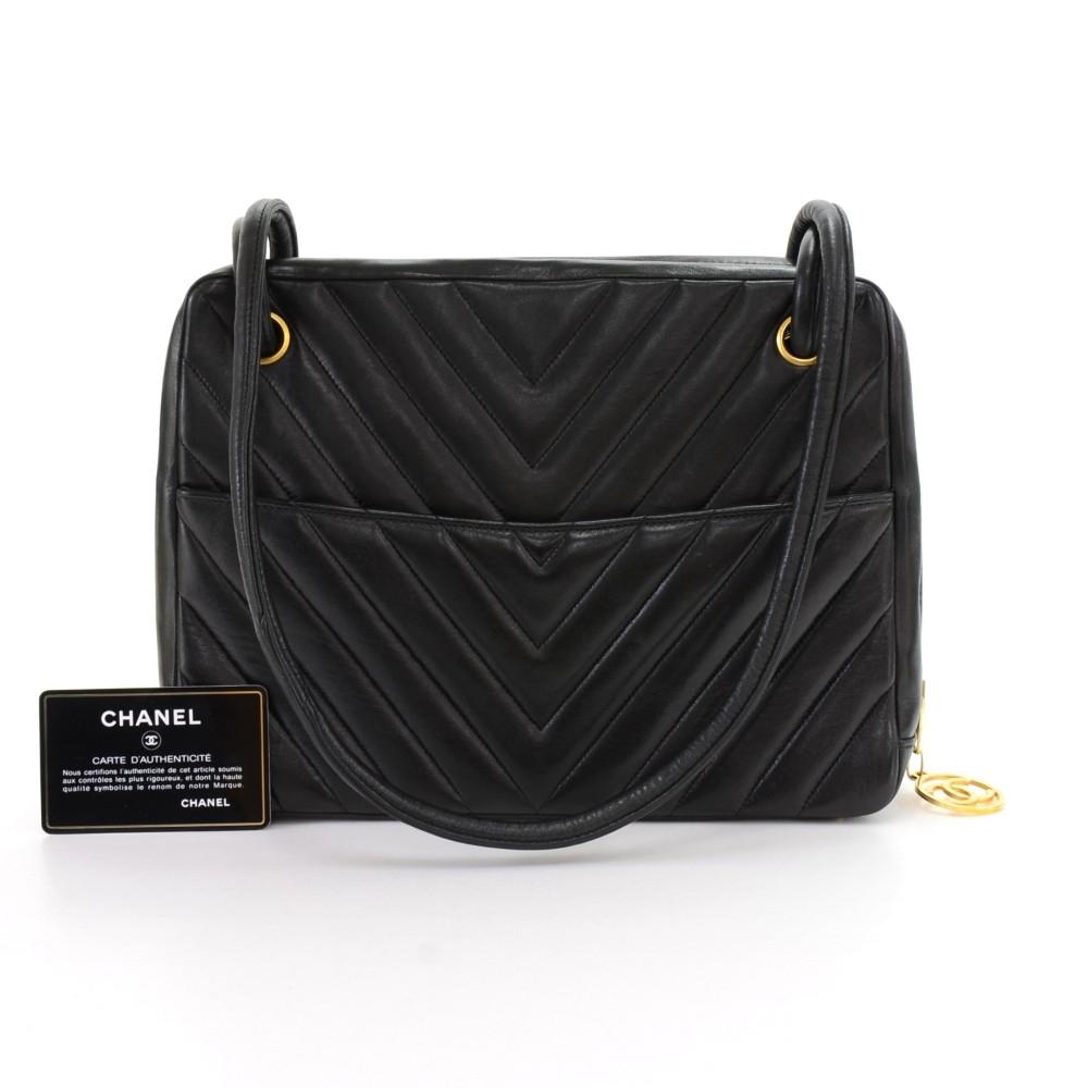 Chevron Quilted Leather Shoulder Bag - Chanel Outlet USA Official Store