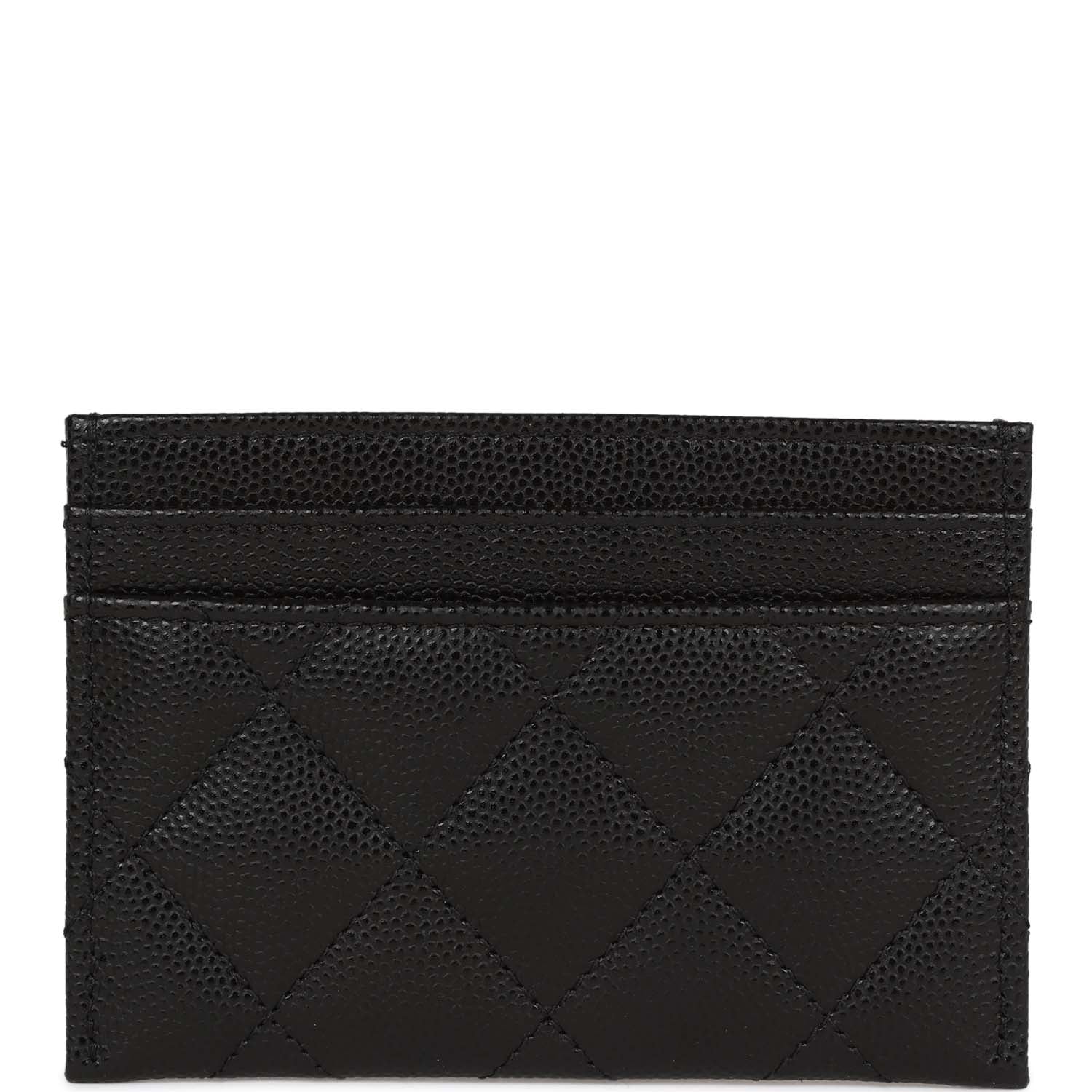 Chanel Card Holder Wallet Black Caviar Crystal and Light Gold Hardware ...