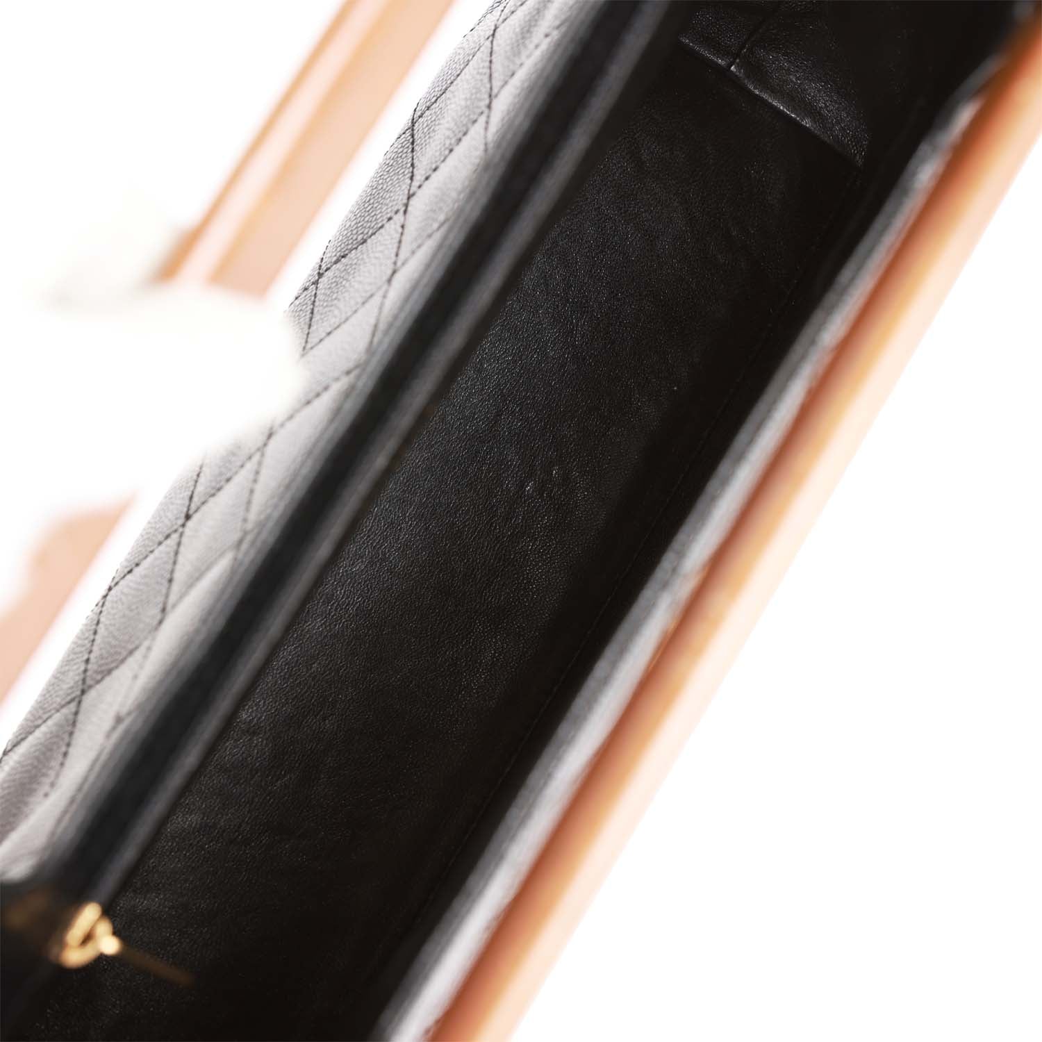 Vintage Chanel Wood Top Handle Bag Black Caviar Gold Hardware - Chanel ...