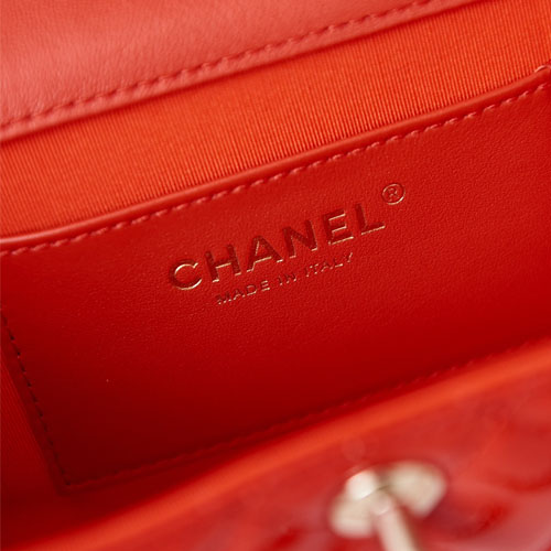 Chanel 23 Bag Red patent leather Silver - Chanel Outlet USA Official Store