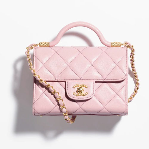 Chanel Mini Flap Bag With Top Handle Light Pink - Chanel Outlet USA ...