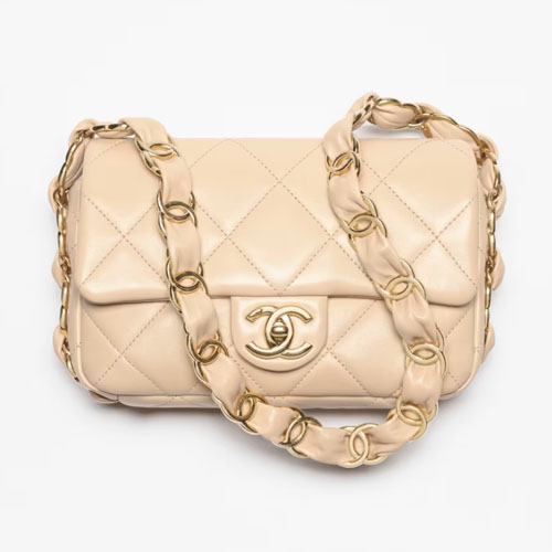 Chanel SMALL FLAP BAG Lambskin Beige - Chanel Outlet USA Official Store