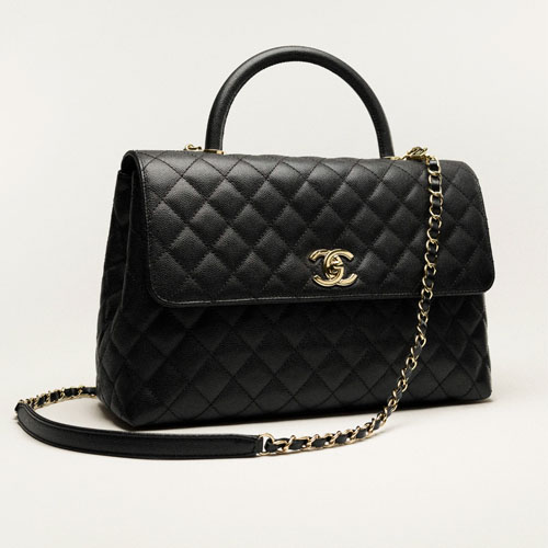 Chanel Maxi Flap Bag With Top Handle Black - Chanel Outlet USA Official ...