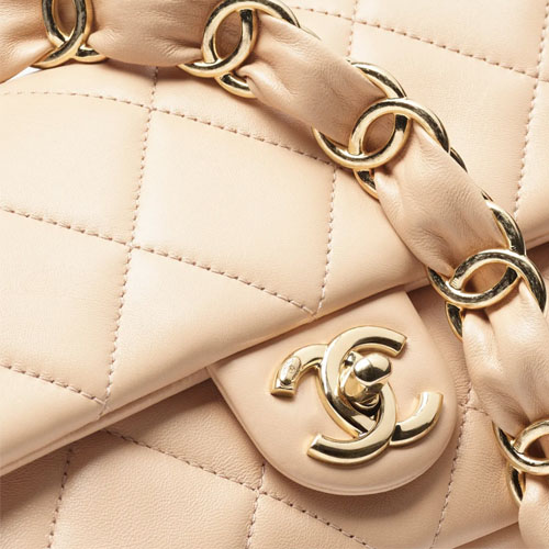 Chanel SMALL FLAP BAG Lambskin Beige - Chanel Outlet USA Official Store